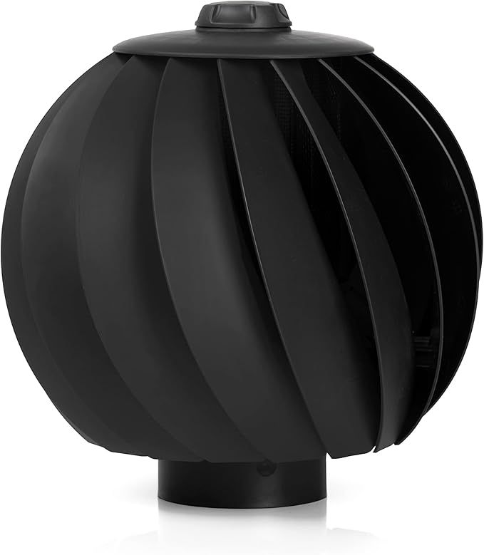 Biolan Wind-Powered Ventilation Fan, Silent, Energy Saving for Sheds ...