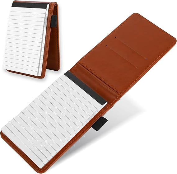 cobee Porte bloc notes de poche en cuir, mini carnet de notes cahier ...
