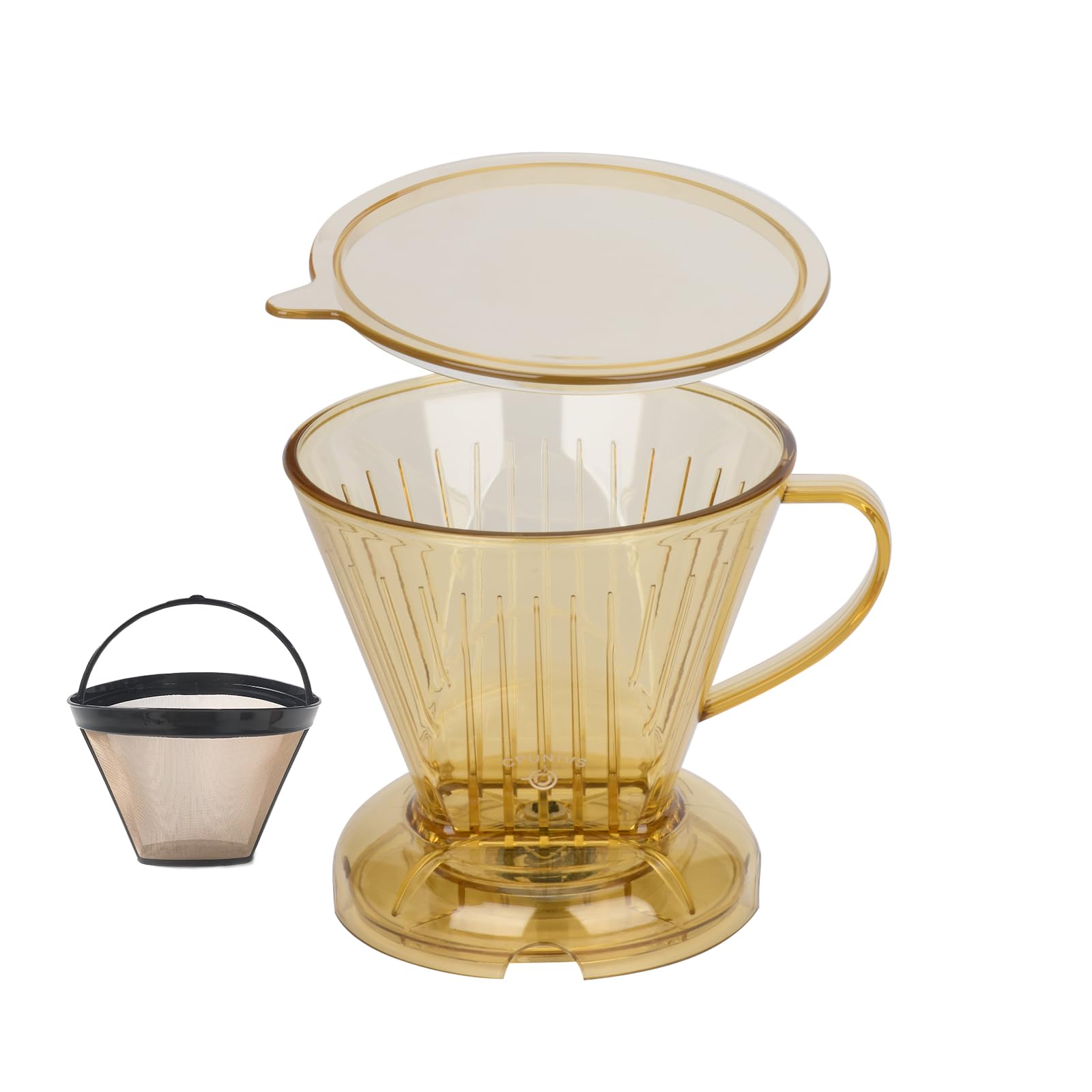 Amazon.com: CPUNIVS Coffee Dripper with Reusable Coffee Filter #4 Tea ...