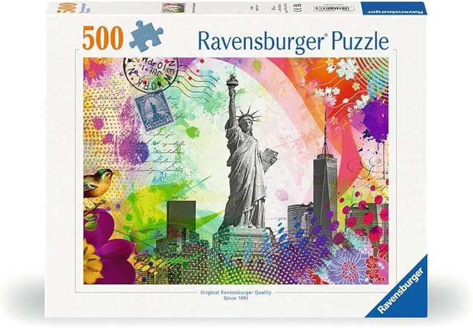 Amazon.com: Ravensburger New York Postcard 500 Piece Jigsaw Puzzle for ...