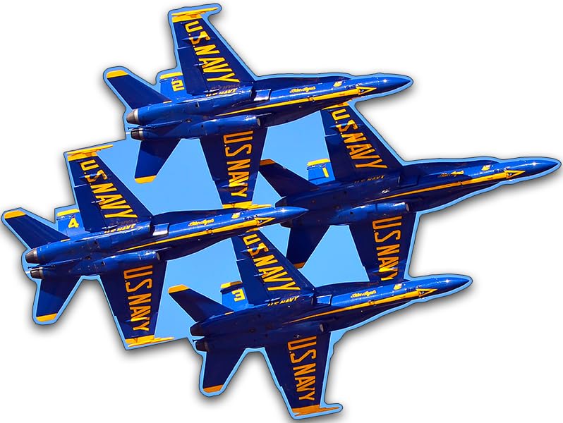 Amazon.com - Blue Angels 4 Jets Sticker (Fly Plane Navy Pilot Decal ...