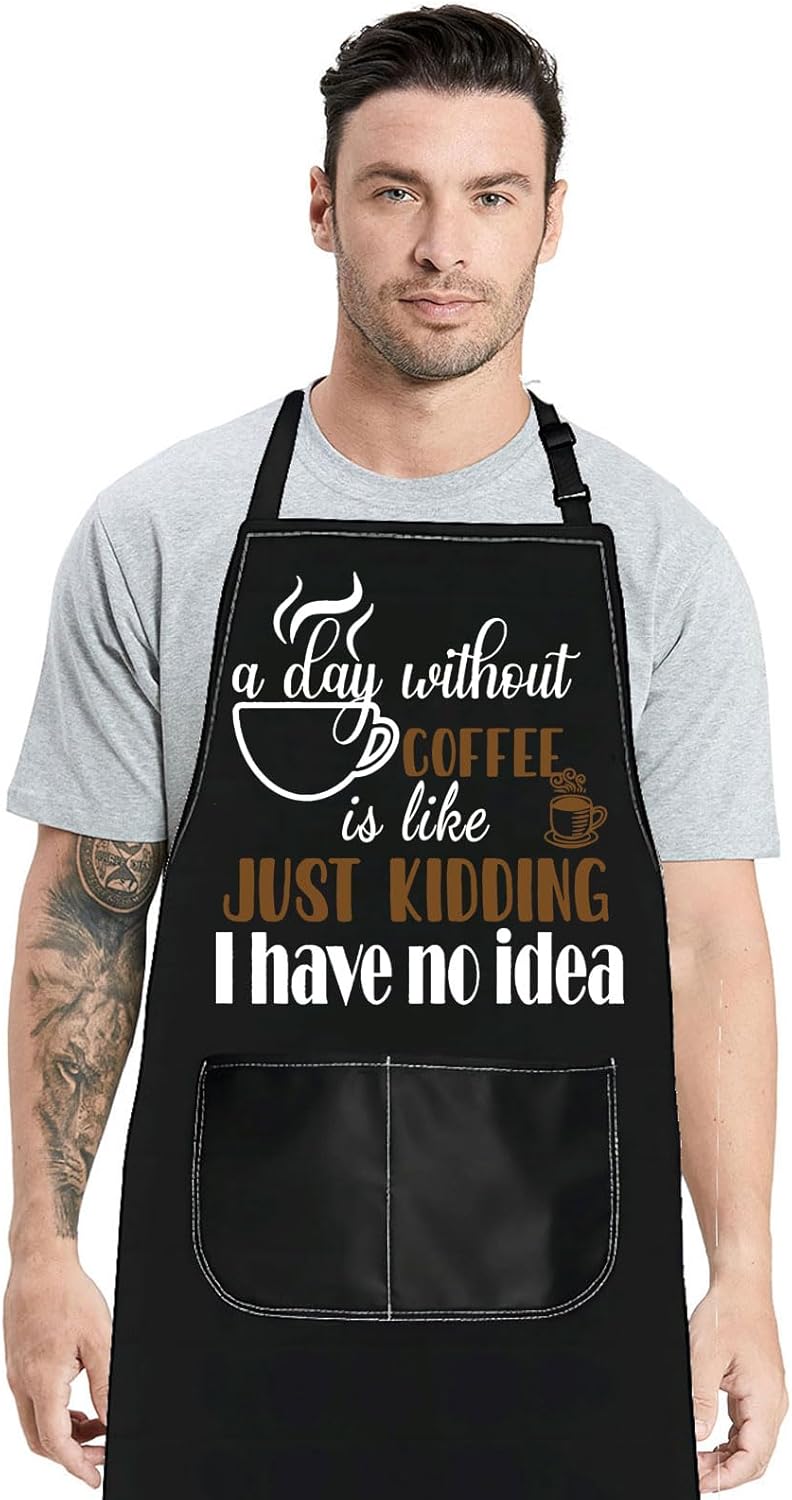 Amazon.com: JNIAP Barista Aprons - Themed Coffee Shop Aprons - Waist ...