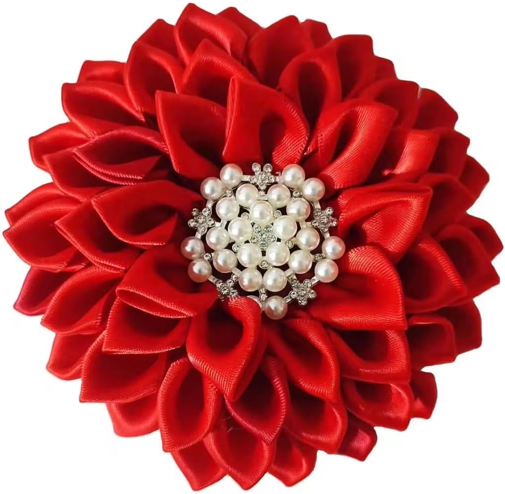 Amazon.com: Red 4.5" Sorority Paraphernalia Flower Brooch Pin for Women, Greek Organization ...