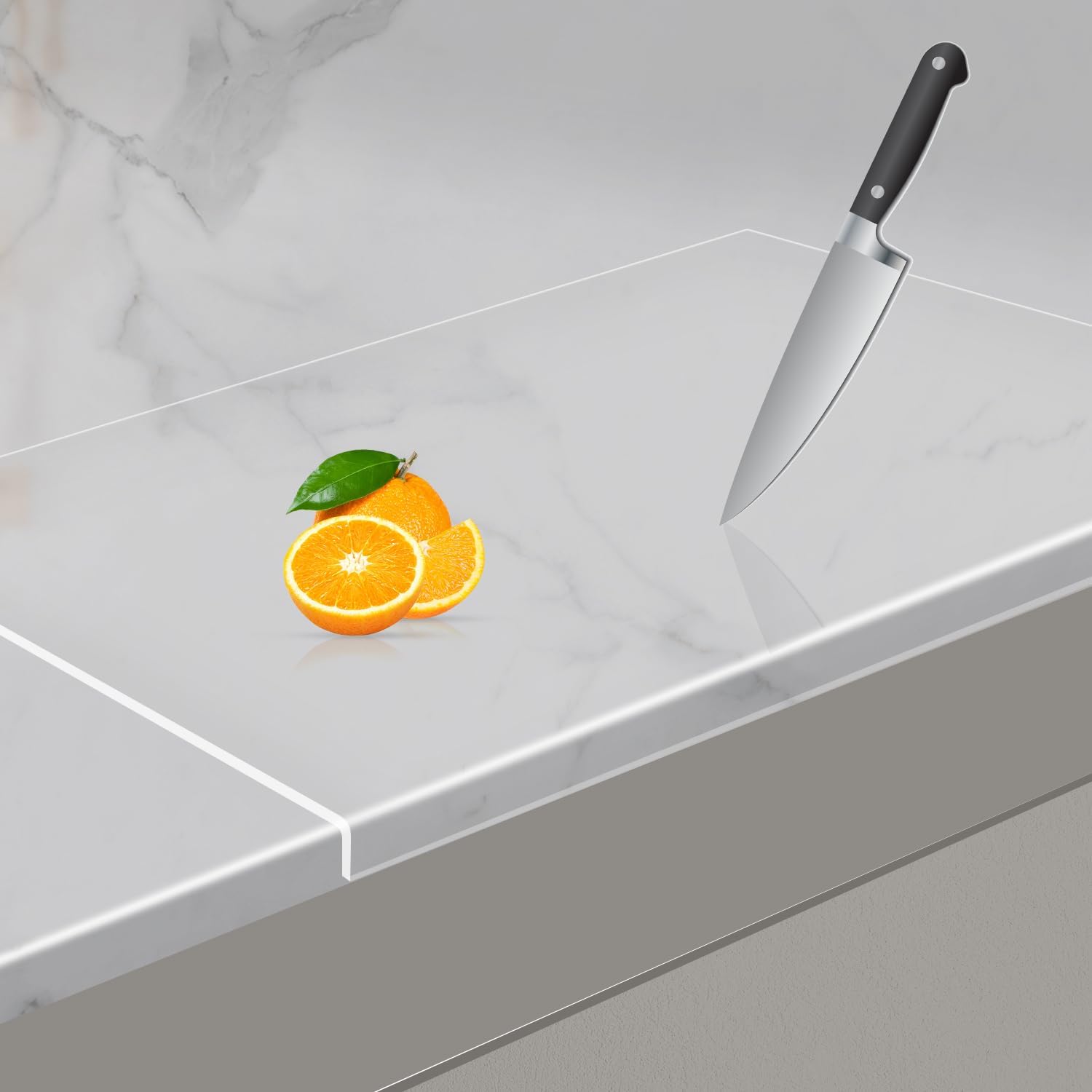 Amazon.com: MEWSDEN Acrylic Cutting Board with Counter Lip,Clear ...