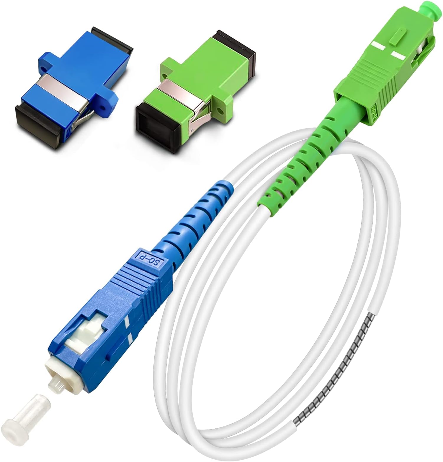 Bangun 1m SM SC/UPC to SC/APC Fiber Optic Patch Cable, Armored Single Mode, 9/125um, OS1/OS2 ...