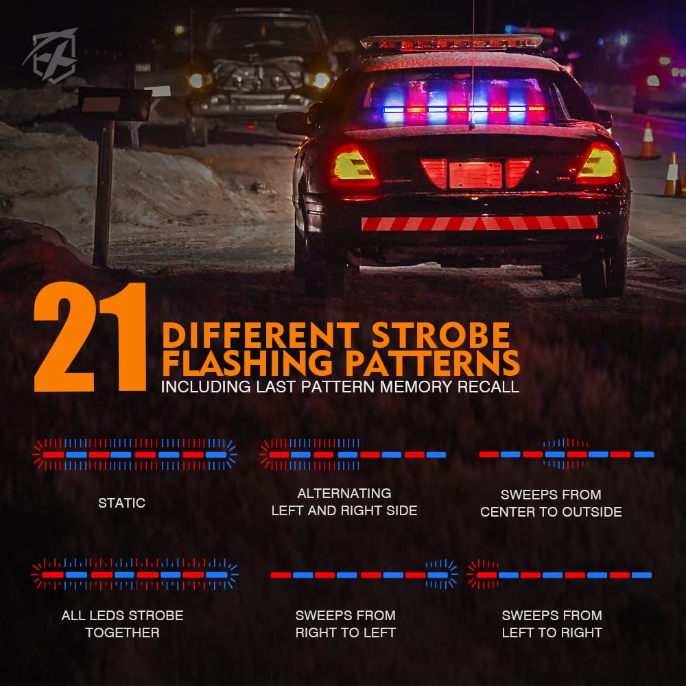 Snapklik.com : Xprite 35" COB Emergency Strobe Traffic Advisor Light ...