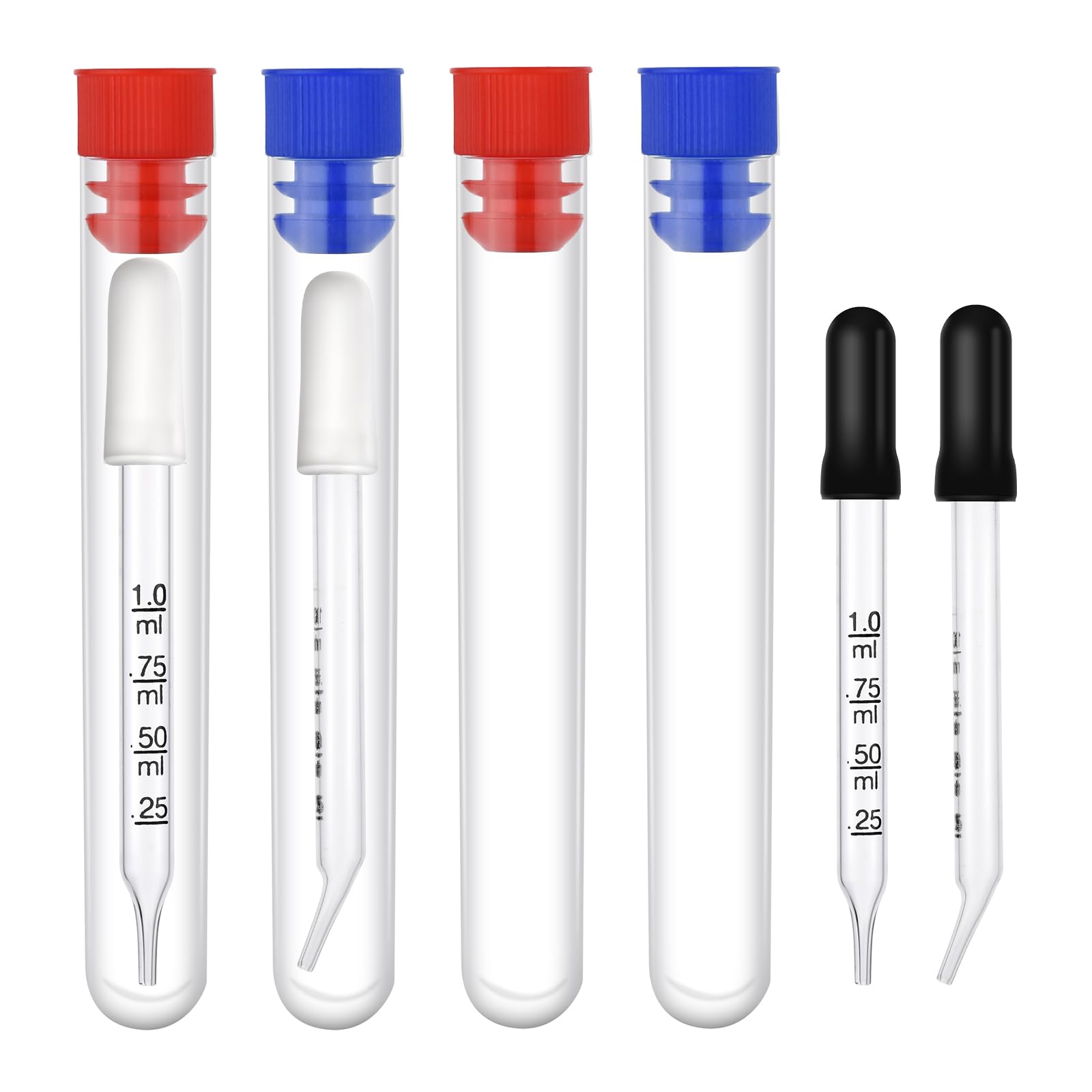 4pcs 1ml Liquid Droppers, Pipettes Dropper Glass Dropper with ...