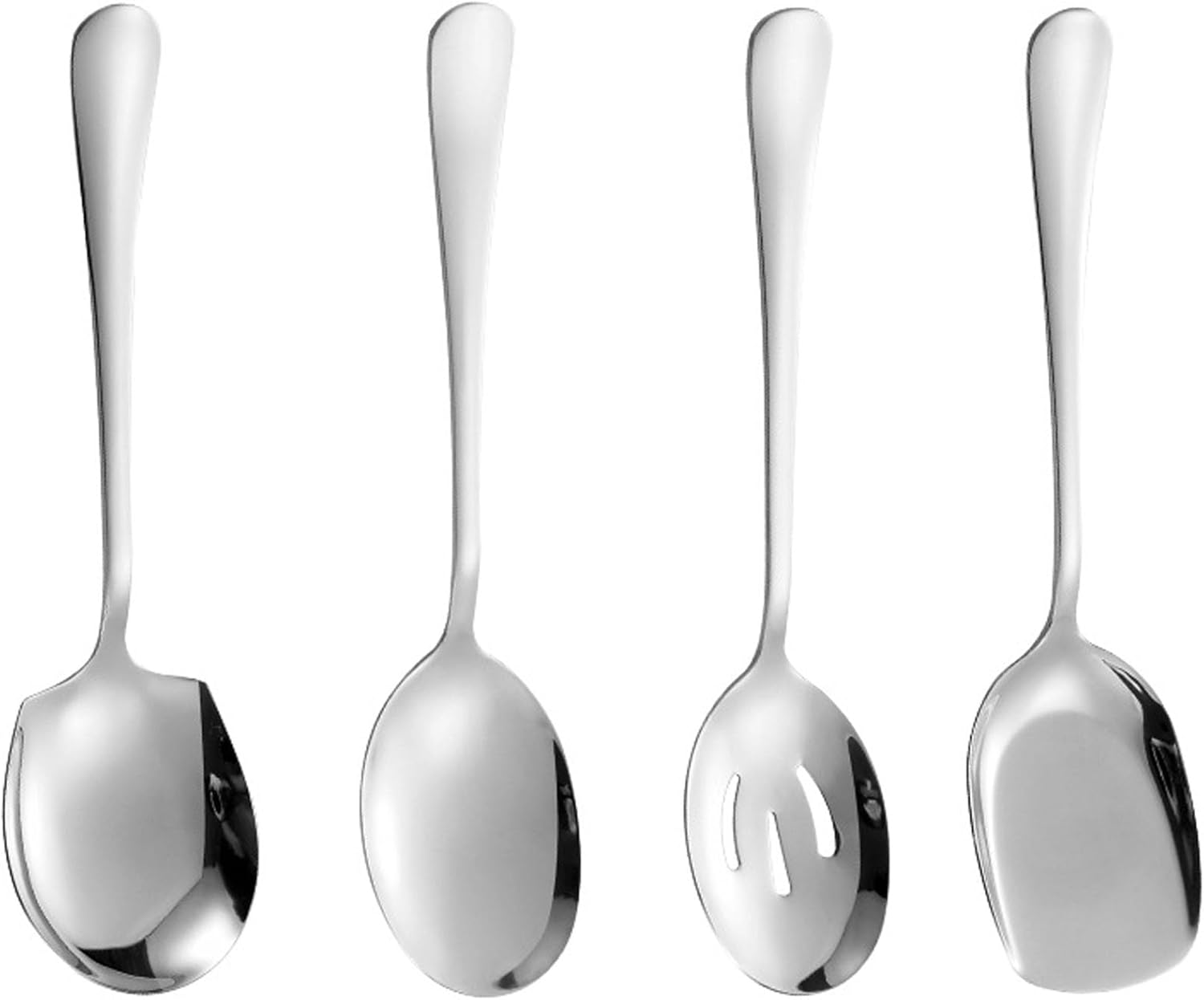 BAIYSFFG Serving Spoons Large,4 Pcs Stainless Steel Buffet Serving ...