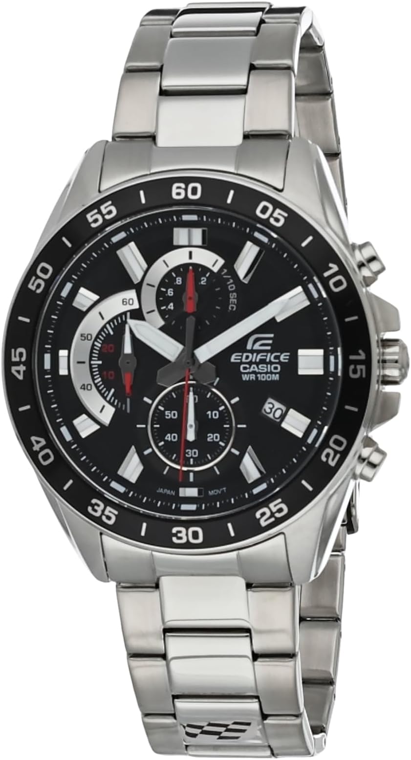 Casio Edifice EFV-550D-1AVUDF Analog Black Dial Men Watch Silver ...
