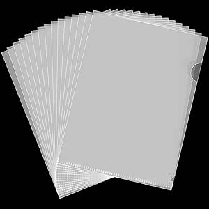 30 Packs Clear A4 Plastic Folders (180 Micron PP) - Cut Flush Open Top ...