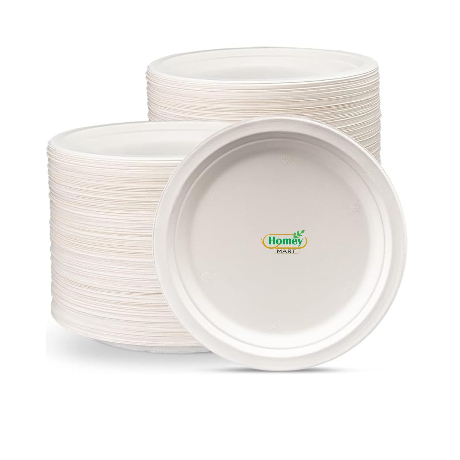 Disposable Paper Plates Extra Strength White Super Rigid Bagasse Plates ...