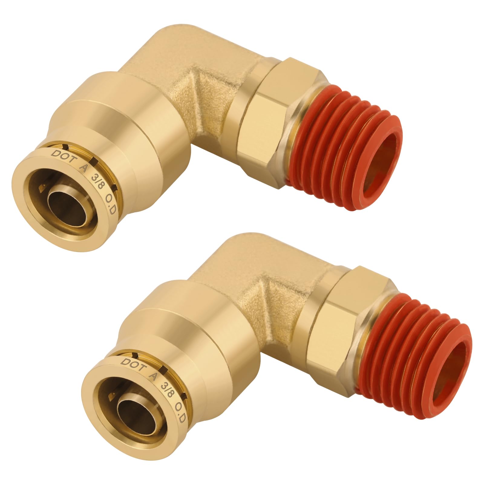 Snapklik.com : Boeray 3/8" Quick Push To Connect Fittings Brass 90 ...