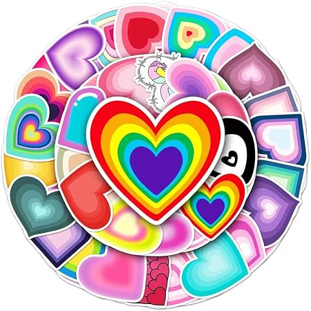 Amazon.com: 50 Pcs Love Stickers | I Love You Waterproof Vinyl Stickers ...