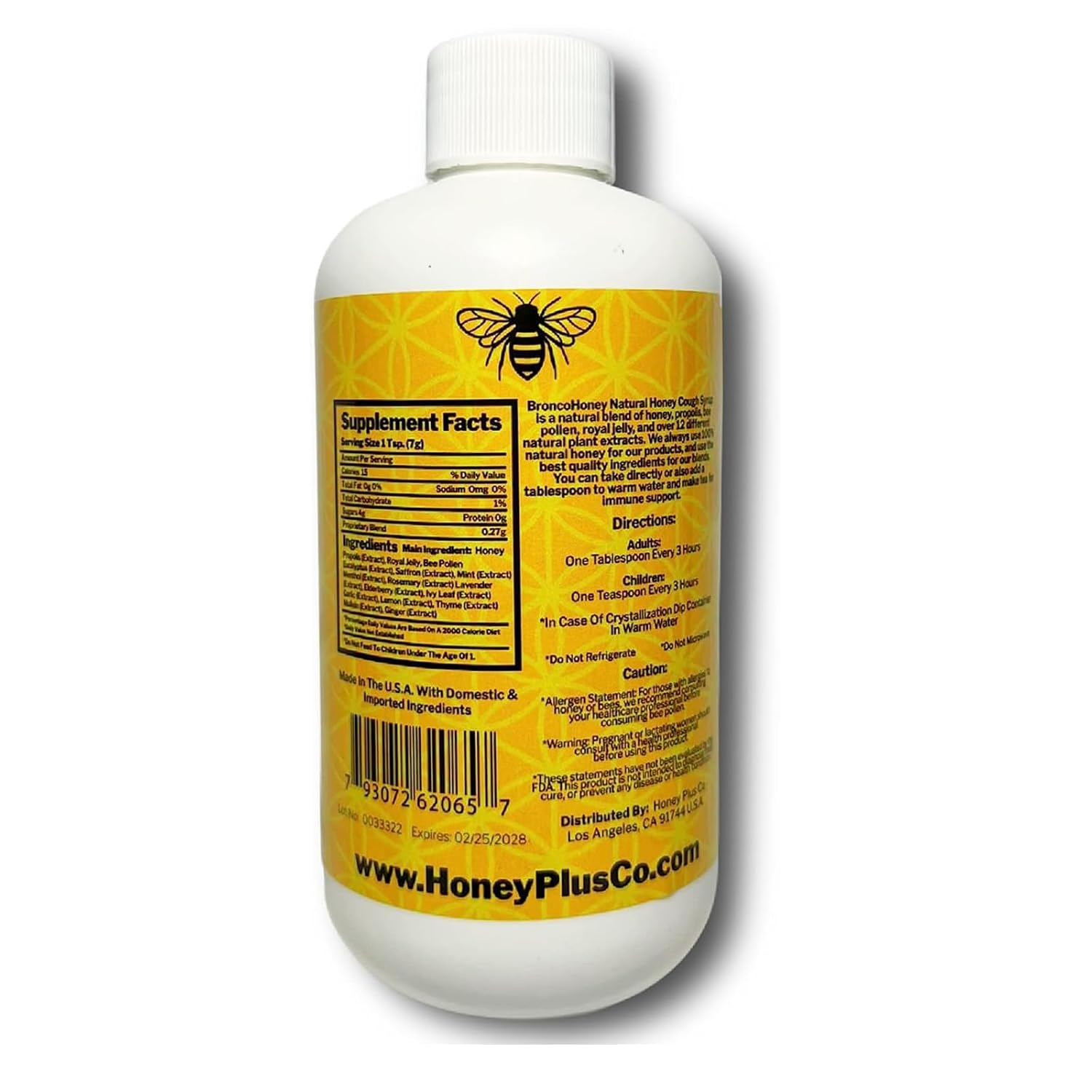 Amazon.com : Eucalyptus Sage Honey - Natural Honey Cough Syrup (Jarabe ...