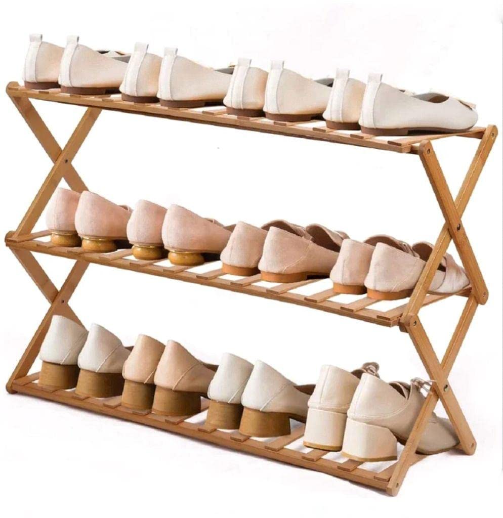 AVYAN PROVISION 3-Layer Collapsible Shoe Rack sheesham wood ...