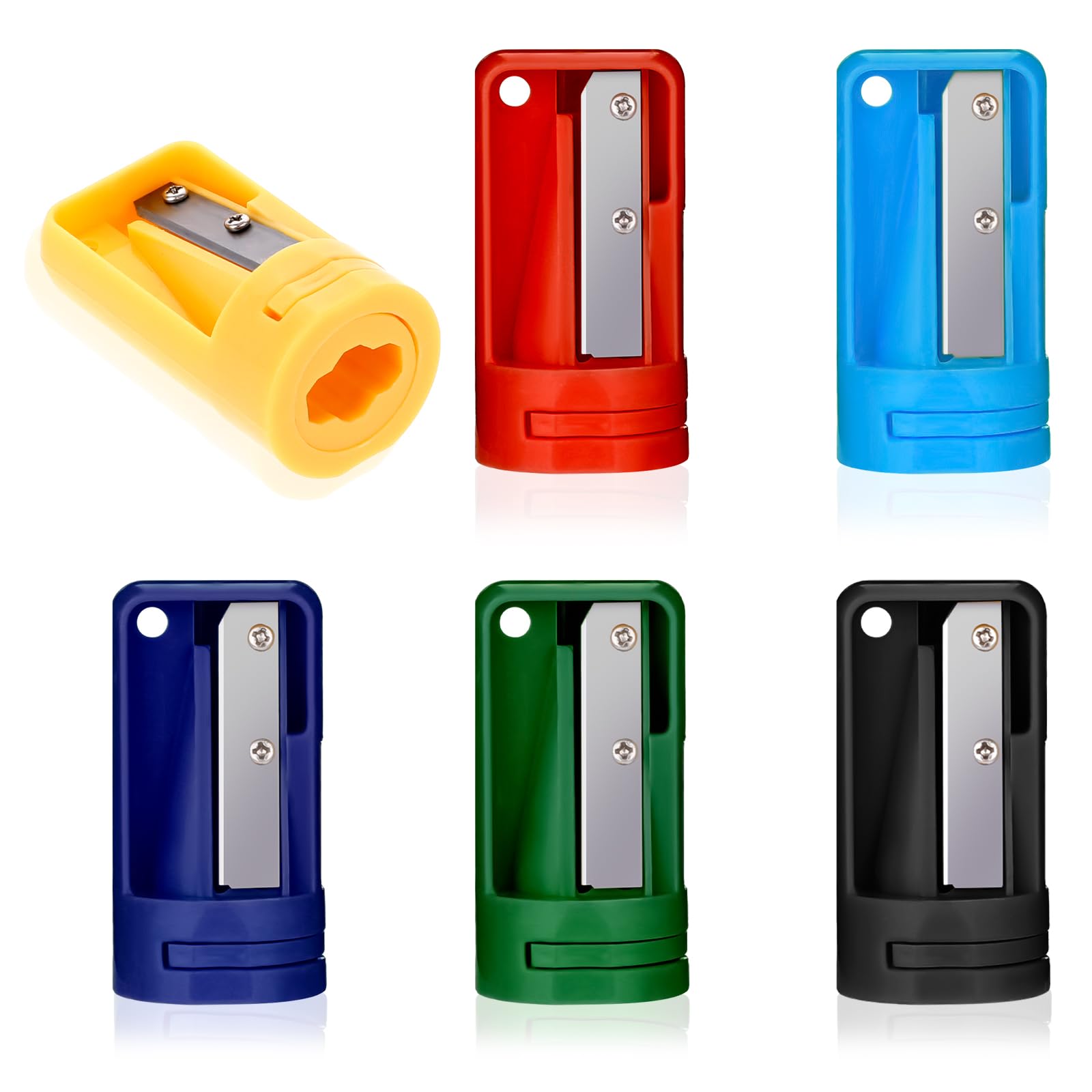 Amazon.com: 6 Pack Carpenter Pencil Sharpener, Colourful Manual ...