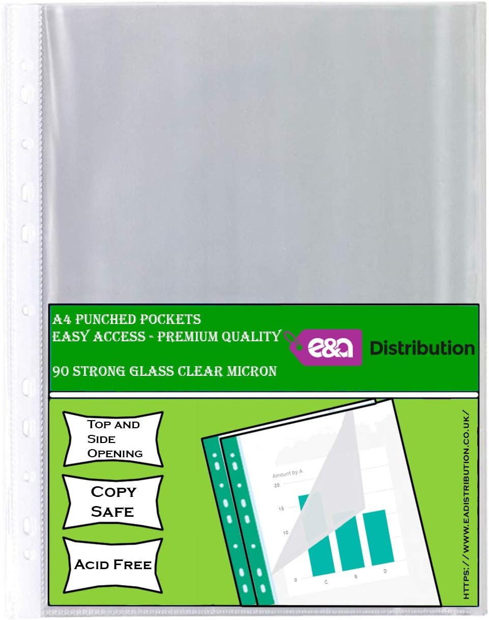 100 Pack of Premium Quality A4 90 Micron Strong 'Easy Access' Top and ...