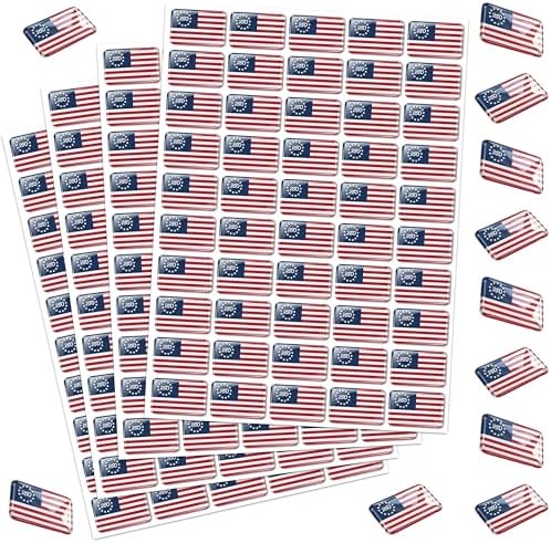 Amazon.com: CPicdn American Flag Tiny Sticker - 200Pcs 13 Stars 3D Dome ...