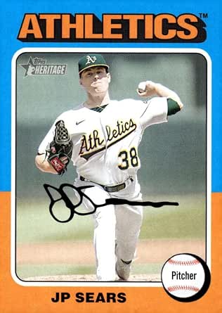 Amazon.com: 2024 Topps Heritage #325 JP Sears Oakland Athletics MLB ...