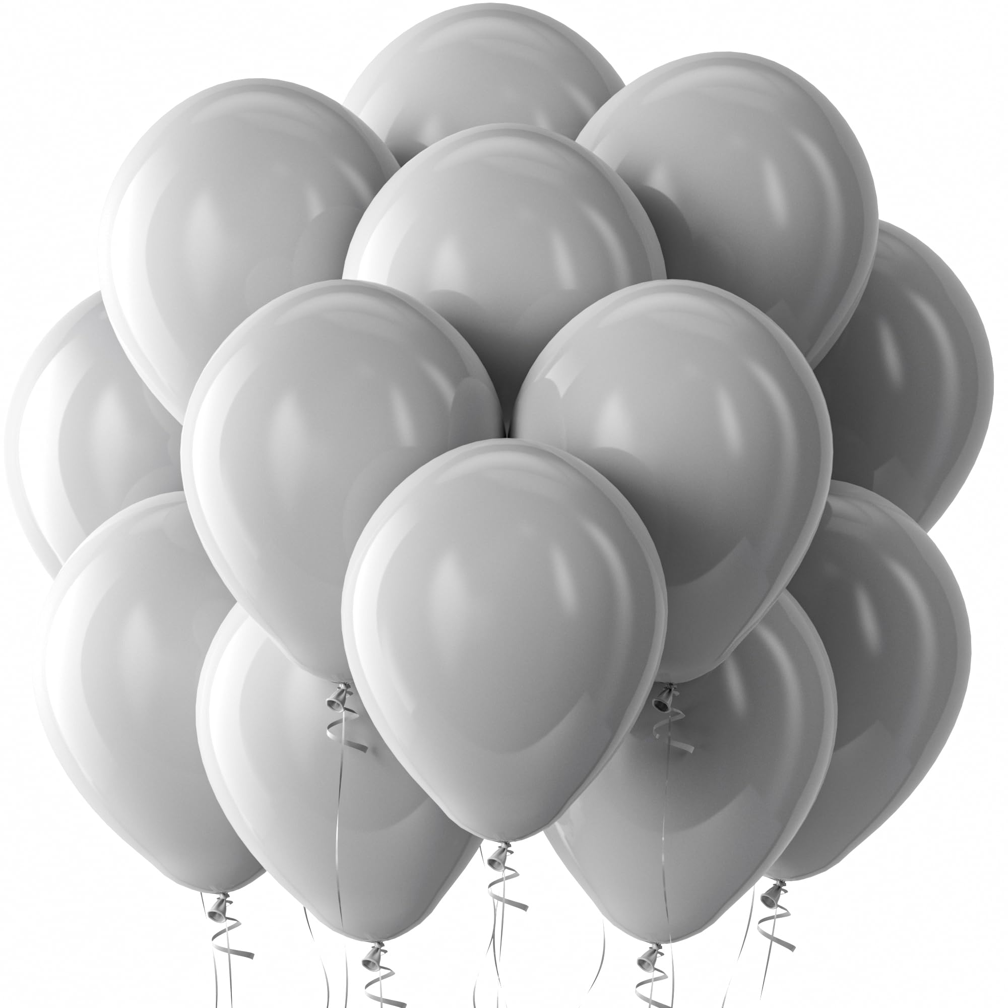 Amazon.com: Bezente Gray Balloons Latex Party Balloons - 100 Pack 12 ...