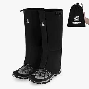 Amazon.com: HIGH EXPERIENCE Leg Gaiters 100% Waterproof Adjustable Shoe ...