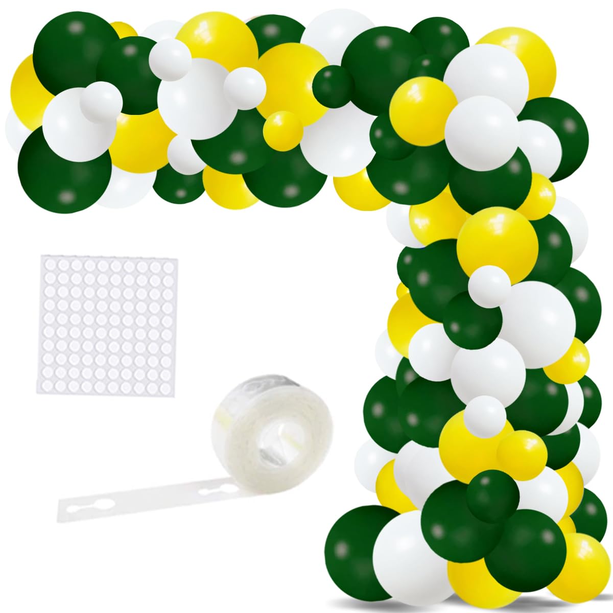 Amazon.com: Retro Green Yellow White Balloon Garland Arch Kit, 122pcs ...