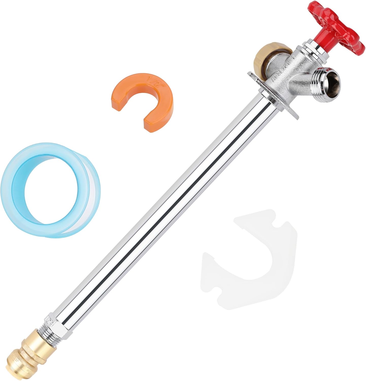 Hromee 12 Inch Frost Free Sillcock, 1/2 Inch Push-to-Connect x 3/4 Inch ...