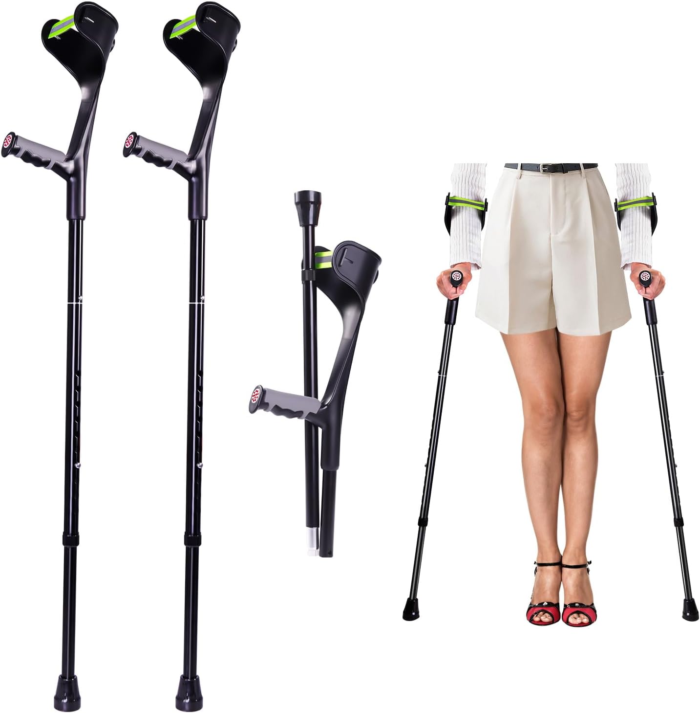 Amazon.com: Forearm Crutches for Adults(1 Pair), Adjustable Arm ...