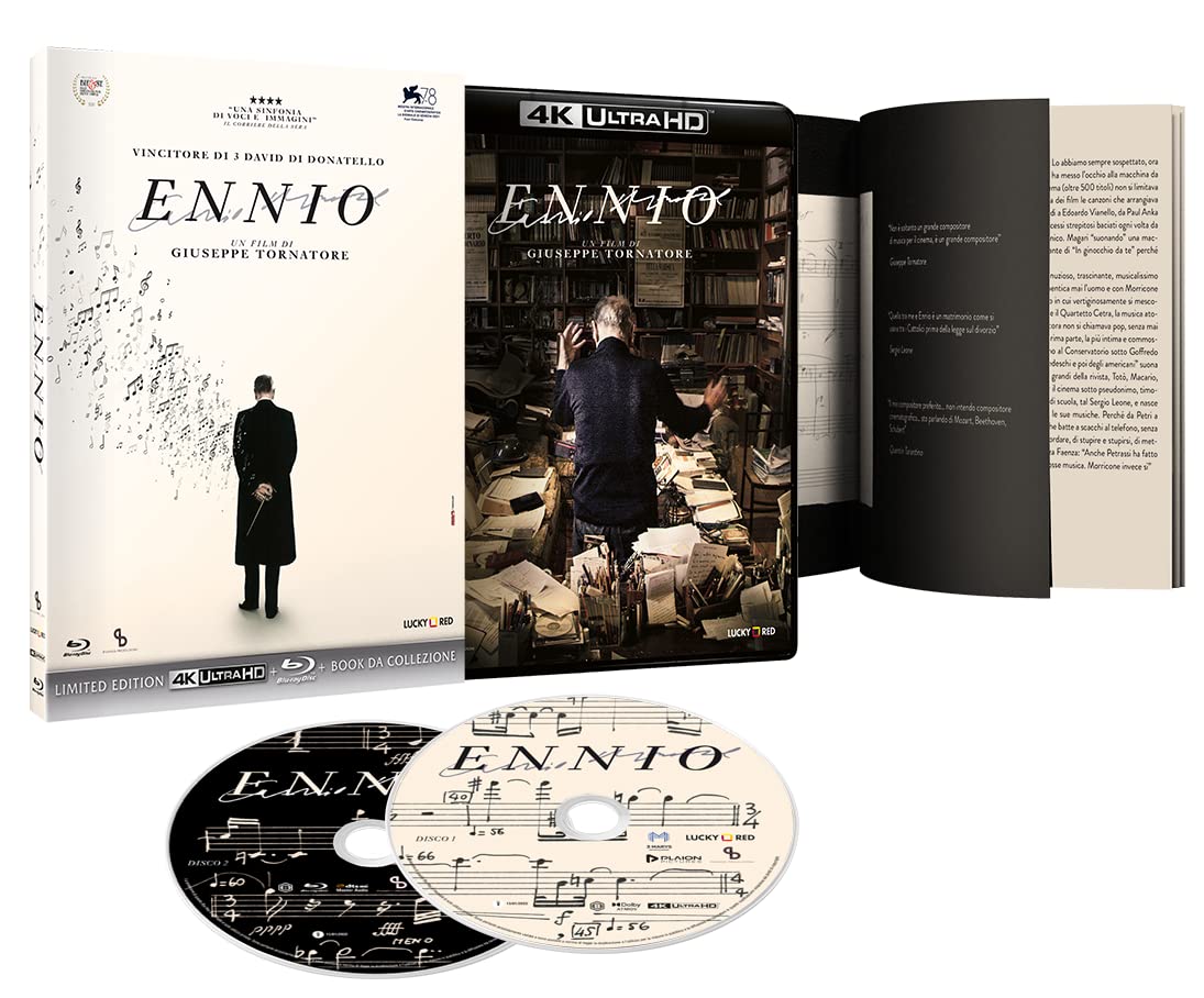 Ennio (4K UHD + Blu-ray + booklet). Italiano non udenti, Inglese: Amazon.it: Quentin Tarantino ...