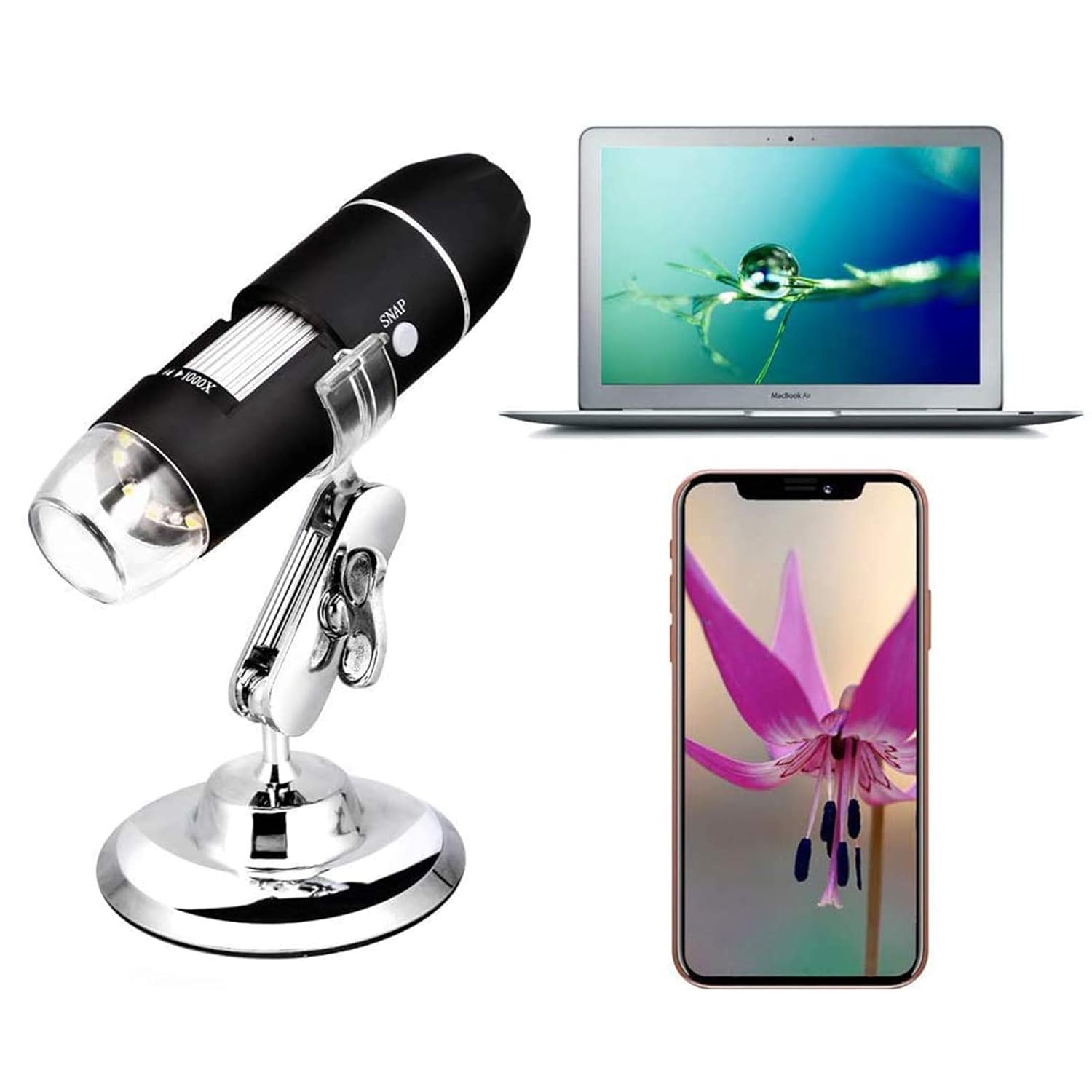 Microware WiFi Mini USB Digital Handheld Microscope Wireless Endoscope ...