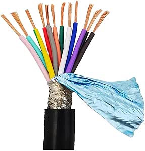 OUZINE Shielded Wire RVVP Shielded Cable UL2464 18AWG 2 3 4 5 6 7 8 core 26 24 22 20AWG 10-24 ...