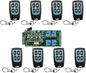 85v~250V 110V 220V 240V 4CH RF Wireless Remote Control Switch System 8 ...