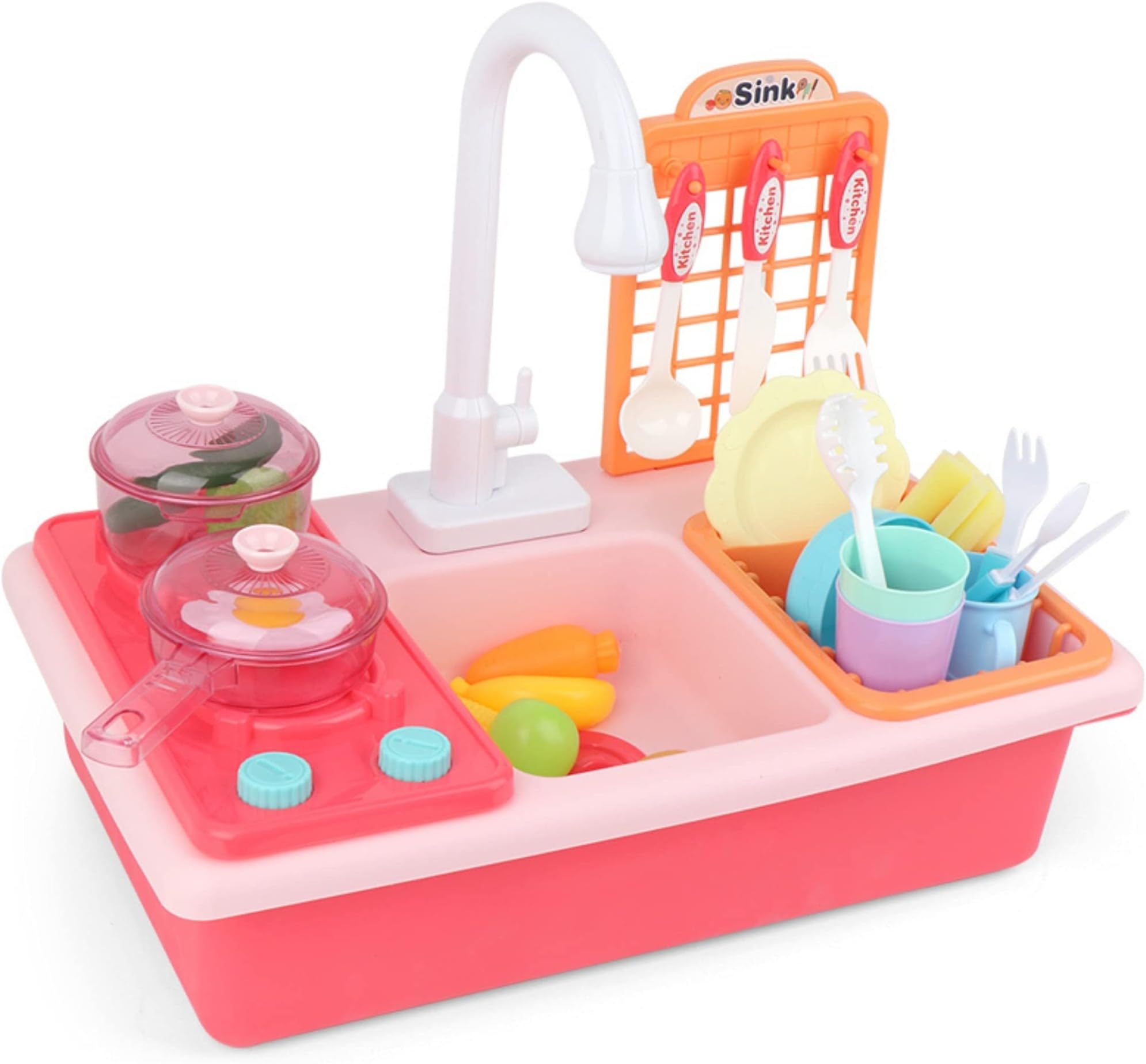 Beauenty Kitchen Sink Toys Water Playset Cooking Stove Play with ...