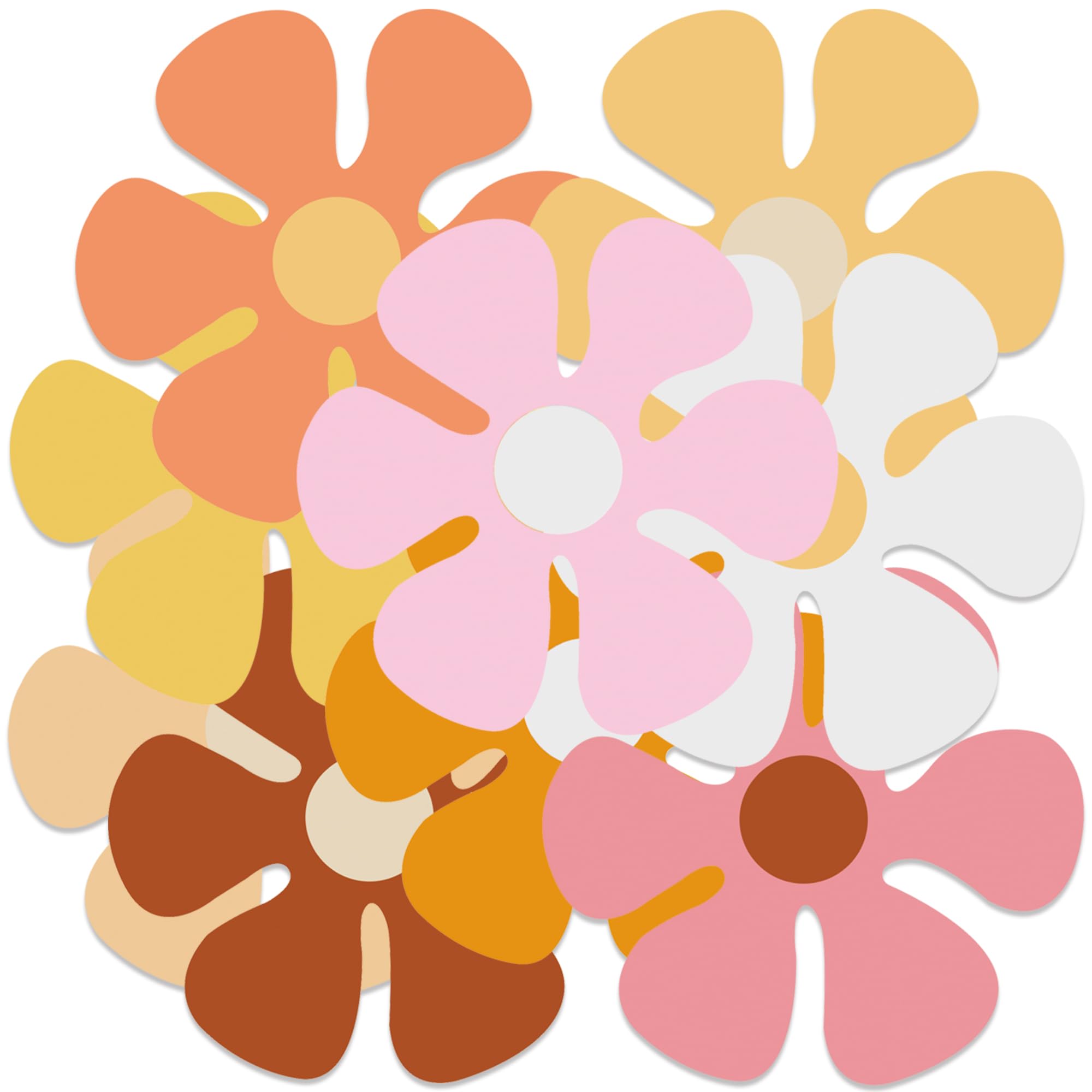 Printable Retro Flower Cut-Outs Schoolgirl Style, 47% OFF