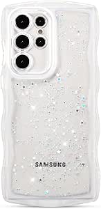 Amazon.com: ZTOFERA for Samsung Galaxy S24 Ultra 5G Case 6.8",Cute Curly Wave Case with Star ...