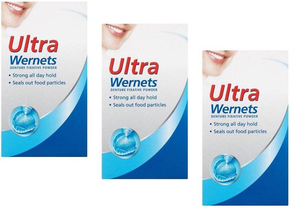 Ultra Wernets Denture Fixative Powder - 40 g (3 Packs) by Ultra Wernets ...
