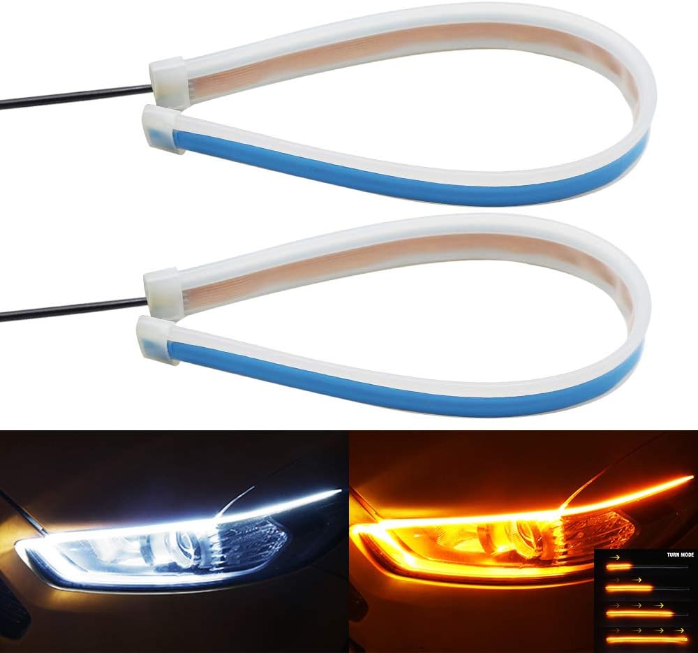 Amazon.com: YEERON Flexible LED Light Strip 2Pcs 18 Inches Dual Color ...