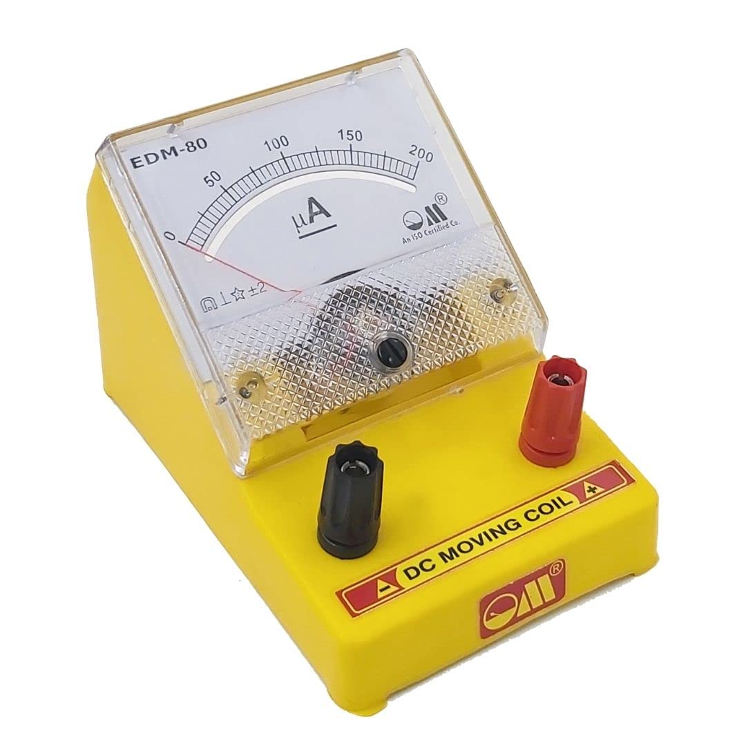 Om Meters EDM-80 Desk Stand Analog 0-200uA DC Micro Ammeter (Yellow ...