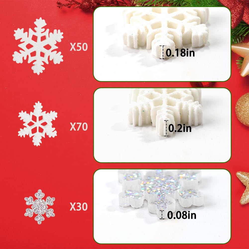 For Crafts 200pcs Mini Snowflake Charms - 0.2 Inch Copper Snowflakes ...