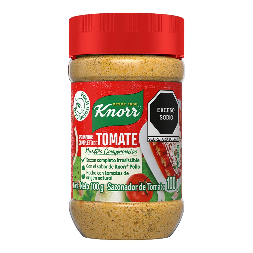 KNORR Sazonador de tomate en frasco, para preparar deliciosas comidas caseras, sin conservadores ...