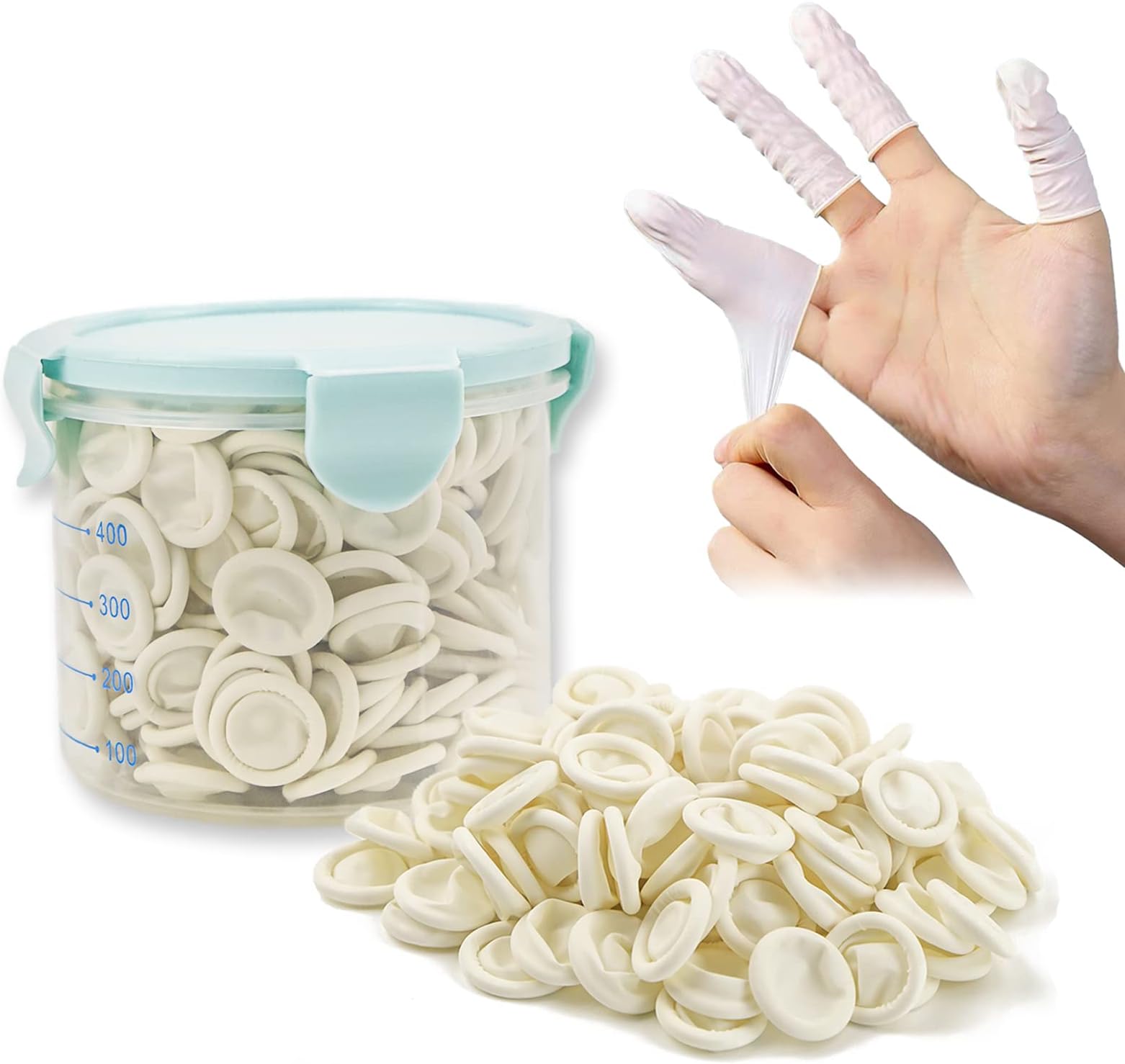 Amazon.com: Disposable Latex Finger Cots,350 PCS，Medium Anti Static ...
