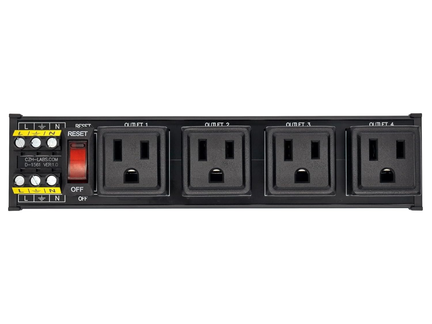 Amazon.com: DIN Rail Mount AC 120V NEMA 5-15R 4 Receptacles Outlet ...