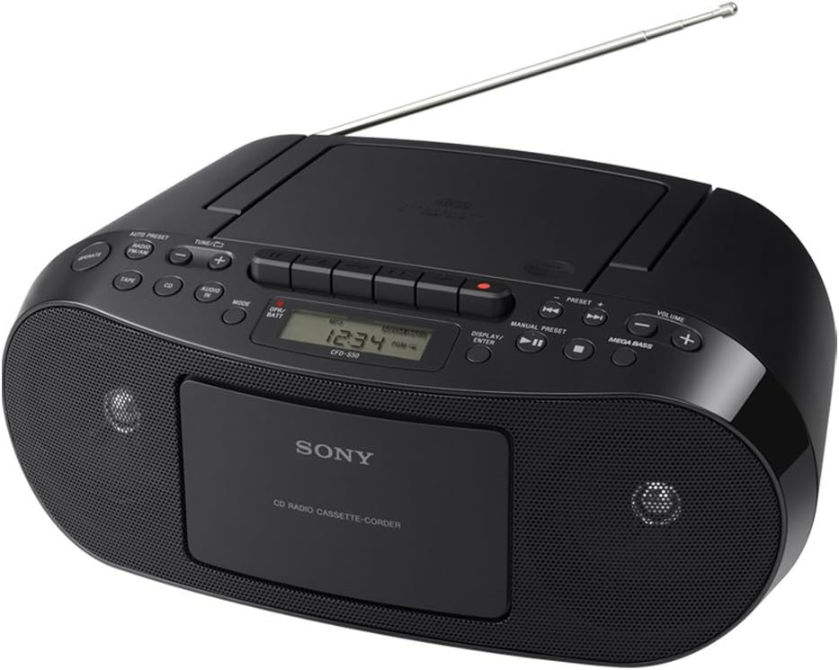 Amazon.com: Sony CFDS50 Classic CD and Tape Boombox with Radio - Black ...