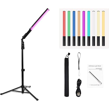 Amazon.com: Led Video Lighting Kit with Wand Stick - Photography Studio ...