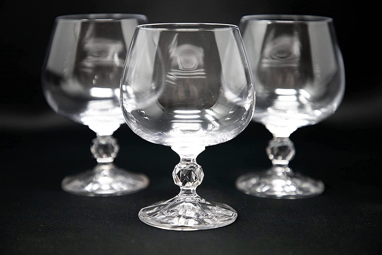 Amazon.com | Czech Bohemian Crystal Glass Set of 6 Snifter Glasses 8oz ...