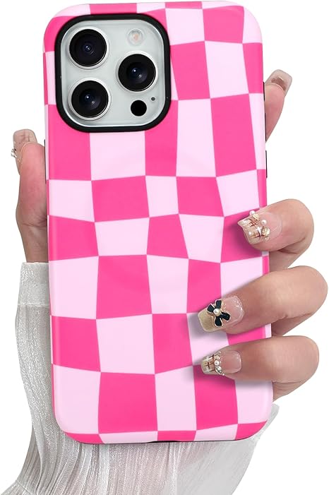 Amazon.com: SOKAD Magnetic Checkered Phone Case for iPhone 16 Pro Max ...