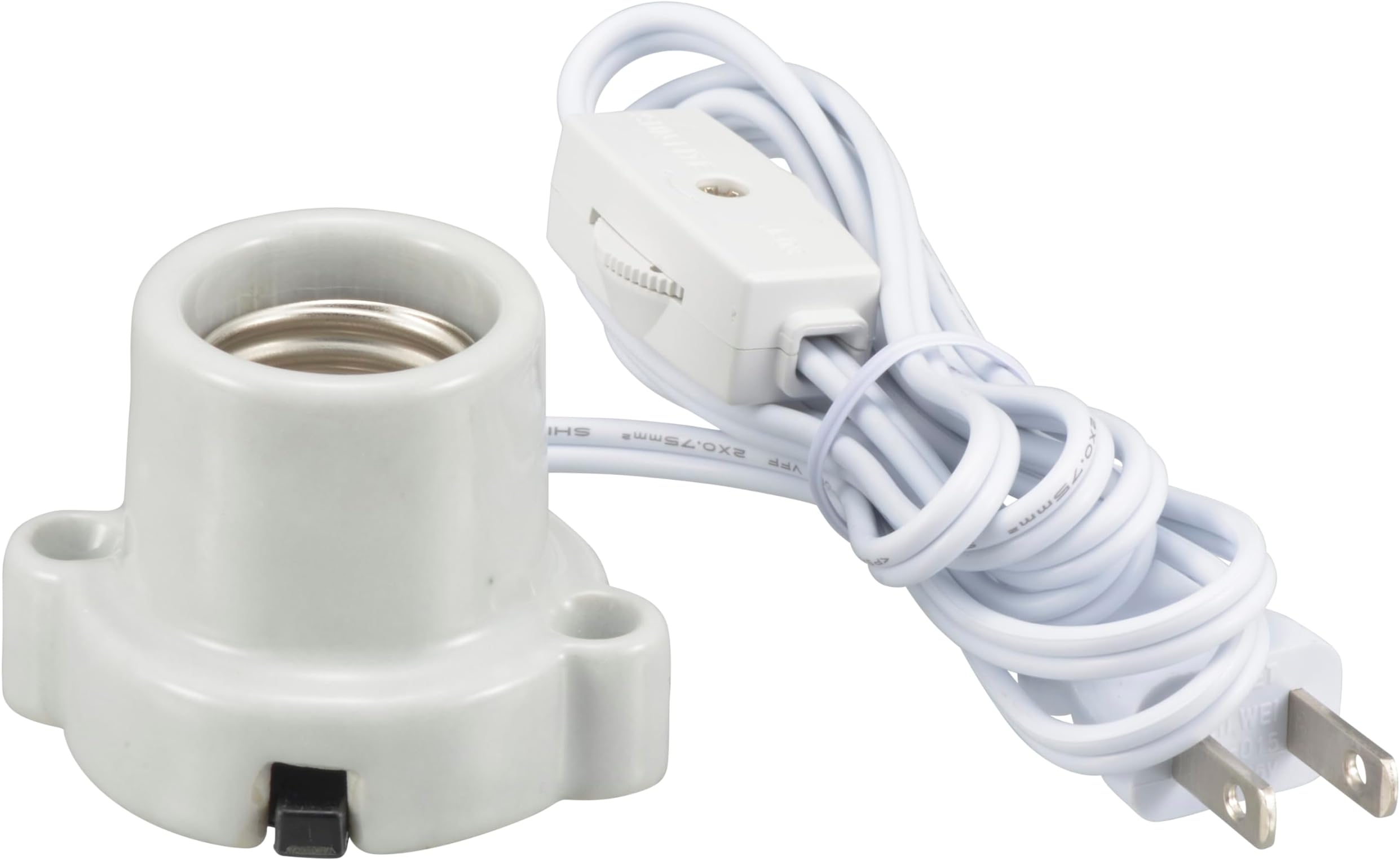 Amazon.co.jp: オーム(OHM) 磁器レセップ E26 1.5mコード スイッチ付 ホワイト HS-L2615ZRS-W 00-7077 オーム電機 : DIY・工具・ガーデン
