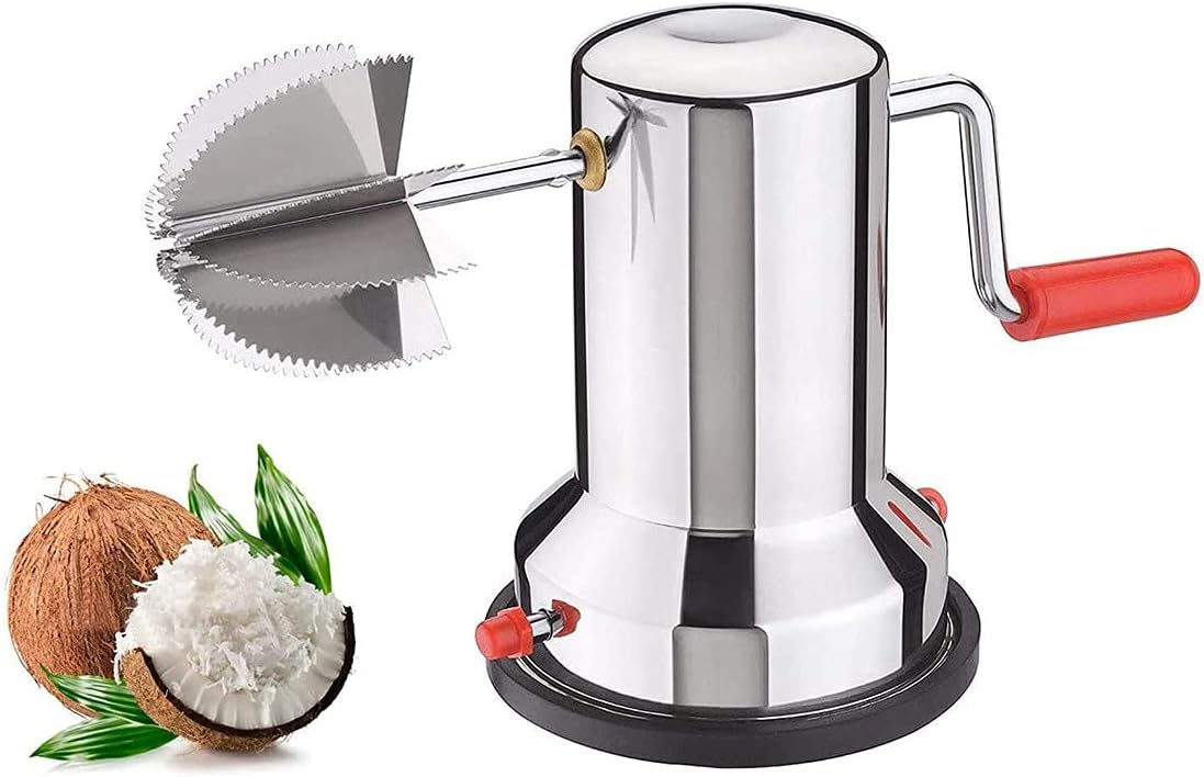 Buy Anjali - CO.03 Sleek Stainless Steel Vacuum Base Coconut Scrapper ...