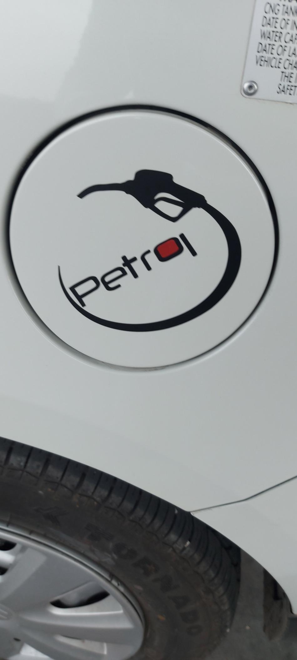 ISEE 360 Petrol Car Sticker for Fuel Tank Lid Exterior Stickers (Black ...