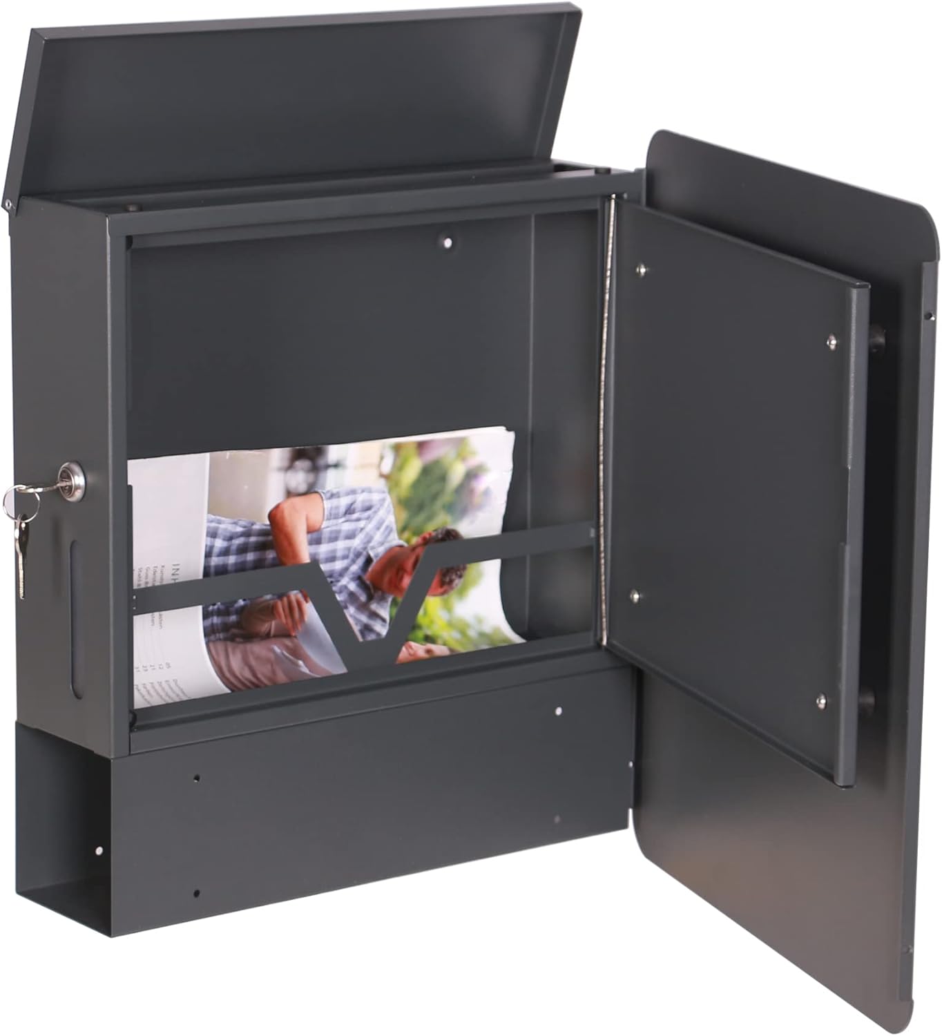 DWD Premium Minimalist Post Box Top Lift Up Flap & Quality Side Lock ...